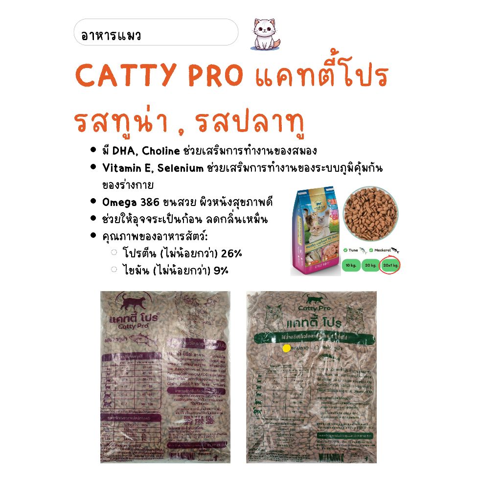 Catty Pro Katty-Standard Formula Cat Food 1kg (Factory Divider Bag ...