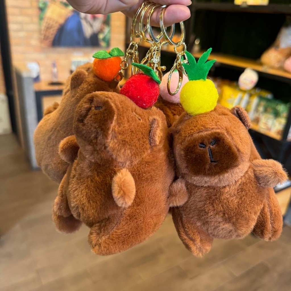 Capybara Key Chain Nong Capibara Assorted Colors Fruit Stopper (Gold ...