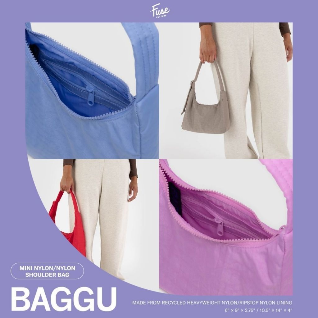 BAGGU Mini Nylon Shoulder/Bag Sling | Shopee Philippines