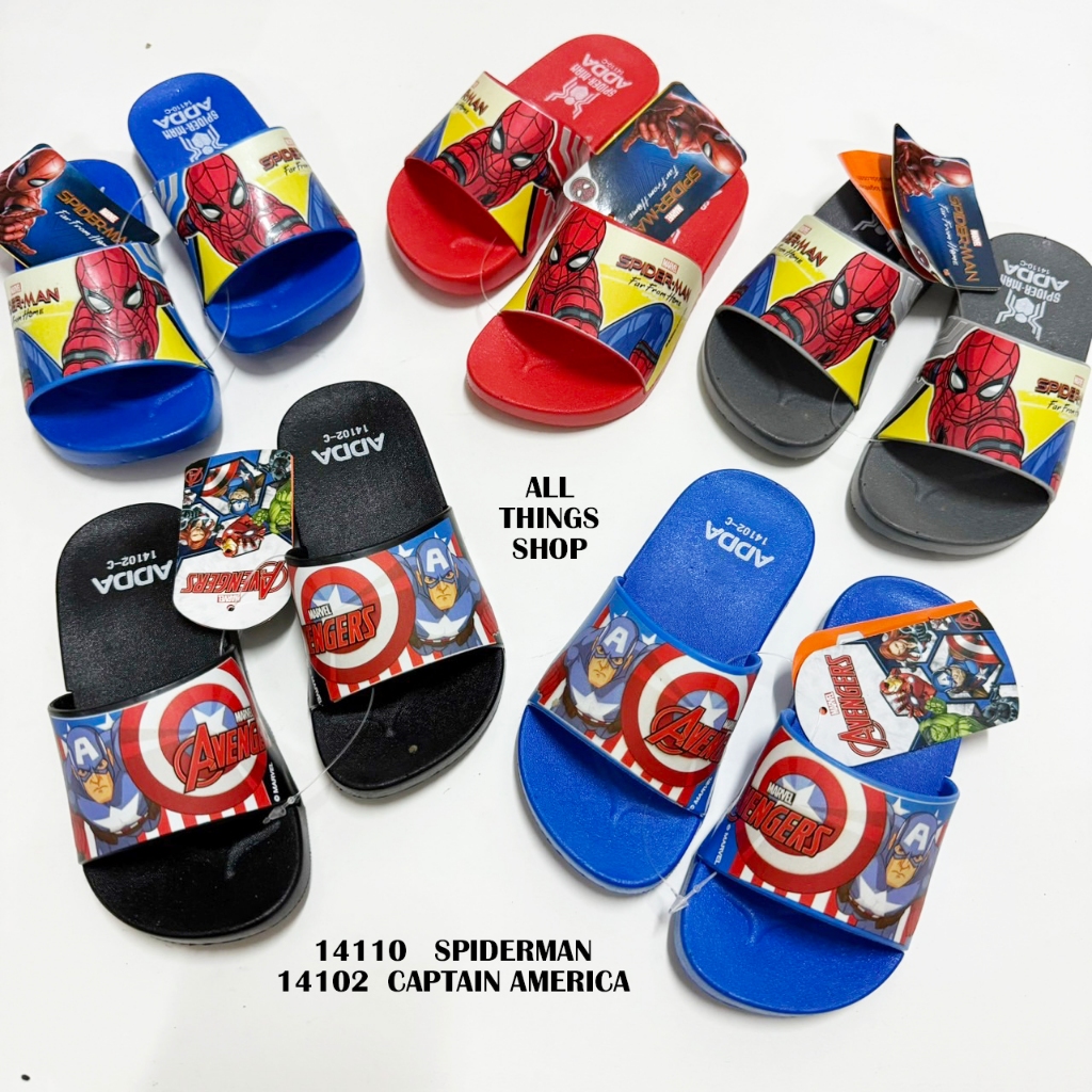 ADDA 14110 14102 SPIDERMAN & CAPTAIN AMERICA Kids Slippers Boys ...