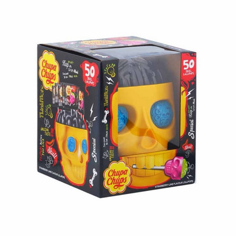 New Colour!!! Chupa Chups 3D Skull Big/ChupaChups Yellow-Black | Shopee ...