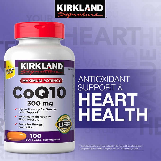EXP:11/26 Kirkland Coenzyme Q10 300 mg. 100 Softgels | Shopee Philippines