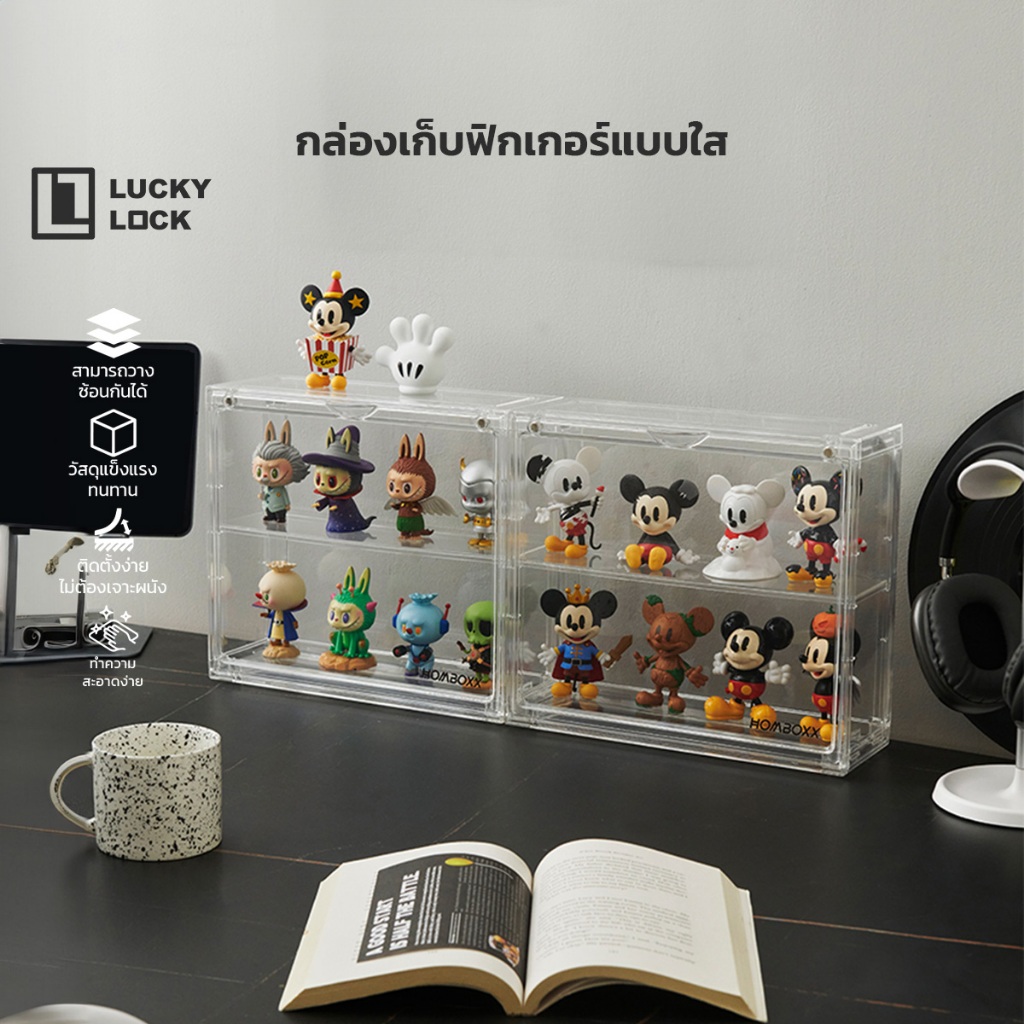 Clear Figure Model Display Cabinet All Around Stackable Without ...