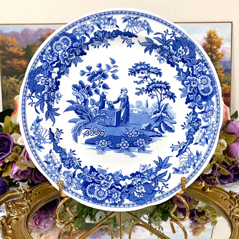 Spode Blue Room Girl at Well Dinner Plate | Shopee Philippines