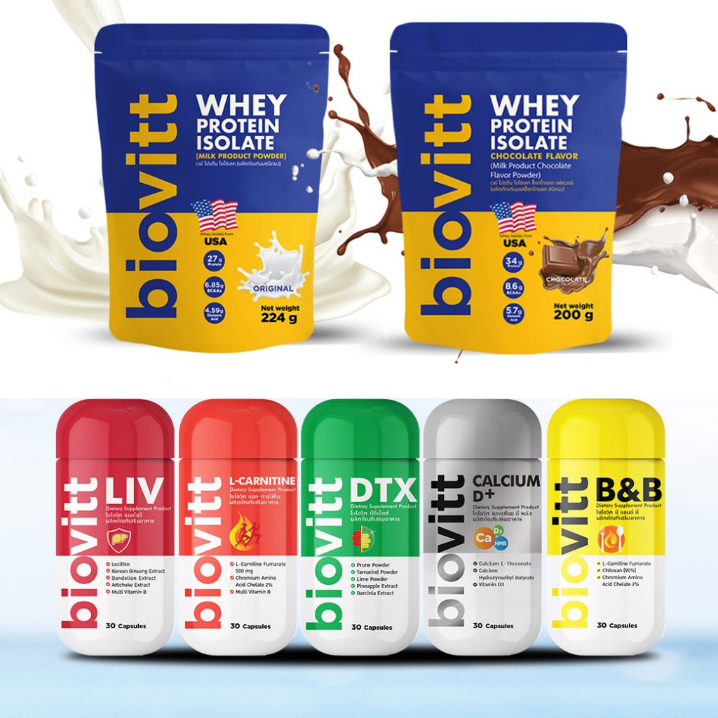 [Set Capsules+Whey Protein Sachets] Biovit Whey Sachet 2 Flavours And ...