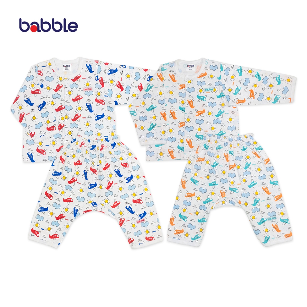BABBLE Kids Pyjamas Set 3 To 7 Years Old Collection Sky (Navy Orange ...