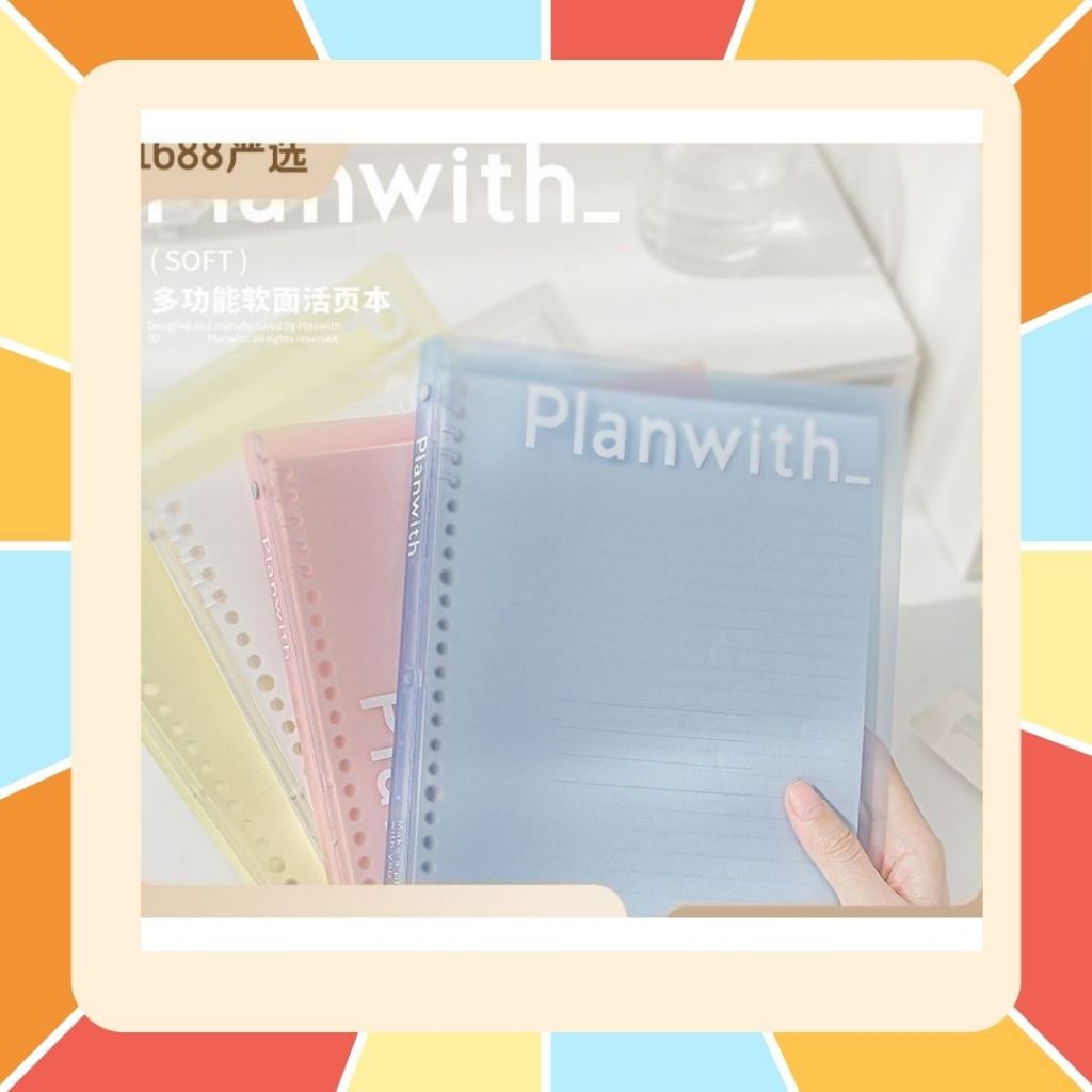 Planwith Ring Binder B5 Size Refill Folder 6 Colors With 20 Sheets Of ...