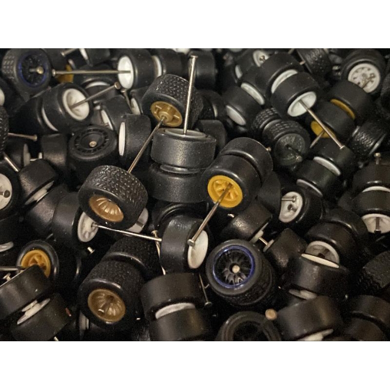 5 Random Rubber Wheels Can Fit 5 Cars For Replacement 1:64 Cars ...