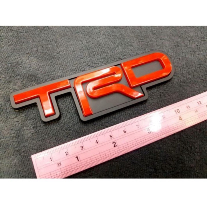 TRD Logo Red With Black Background For Car Rear 1 Piece. | Shopee ...