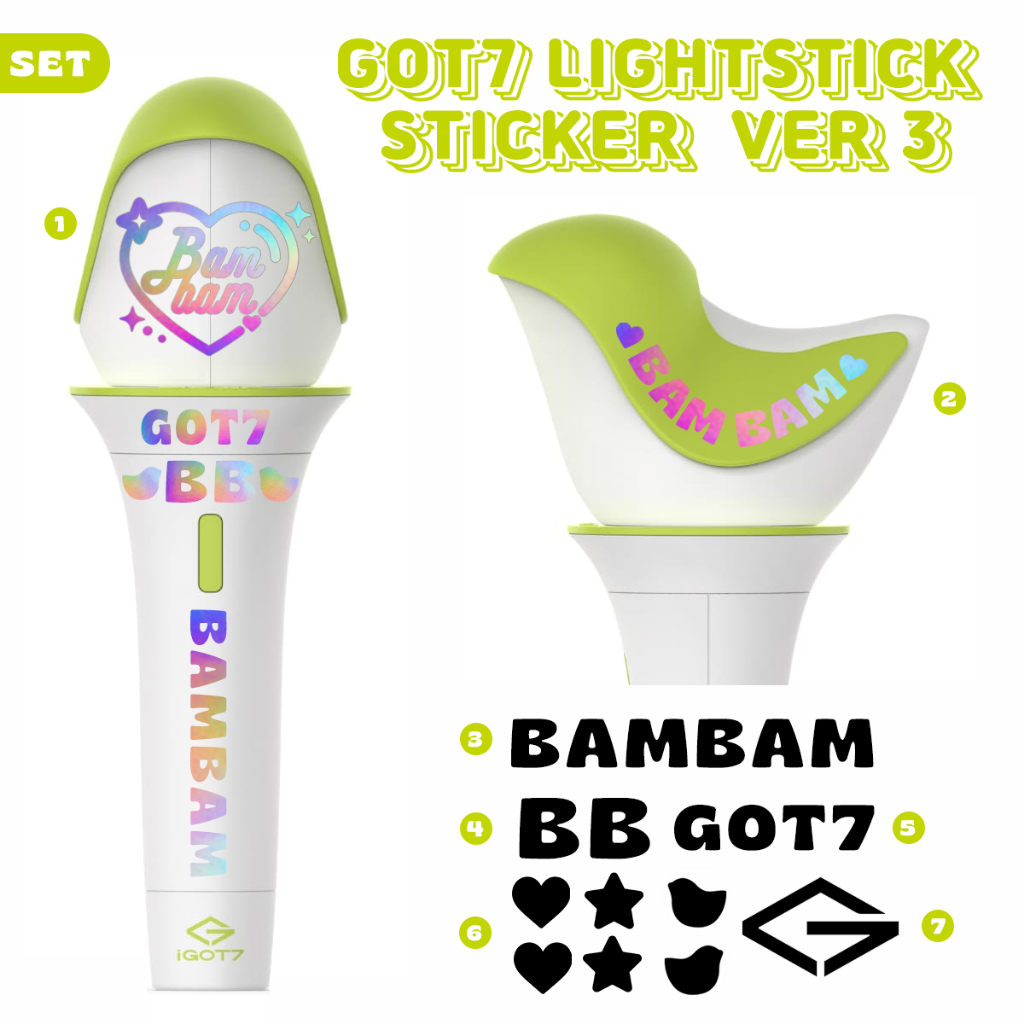 Light Stick STICKER GOT7 Ver.3 [STICKER LIGHTSTICK GOT7 Ver.3] | Shopee ...