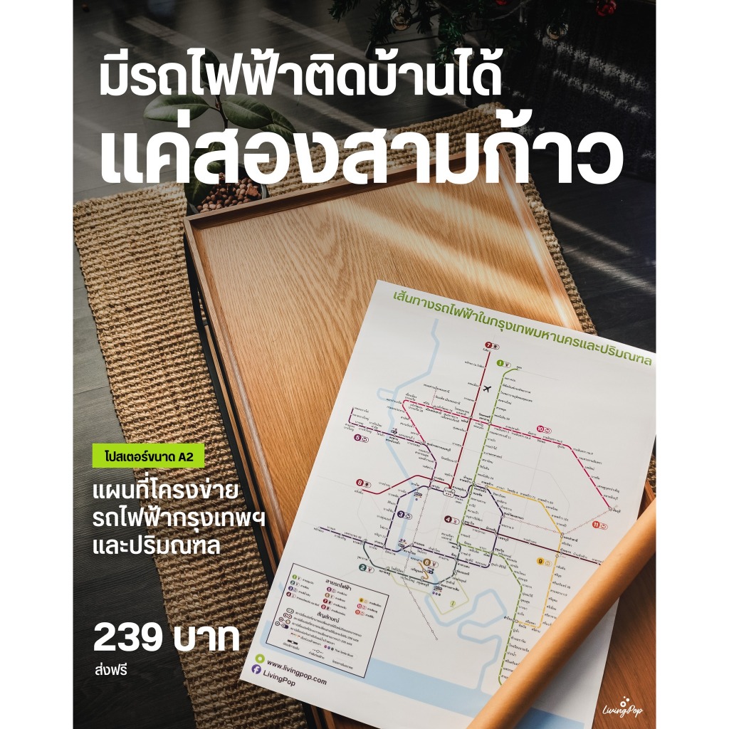 Bts Road Map Of Bangkok A2 Size Poster Designed By LivingPop | Shopee Philippines