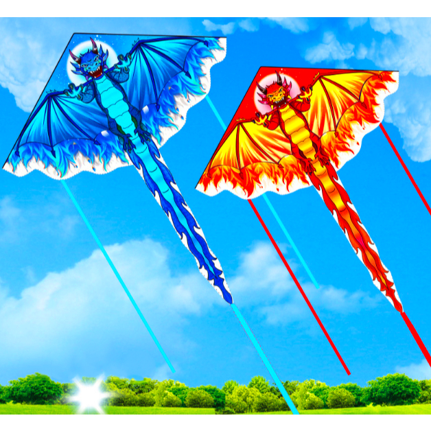 Fire Dragon Kite Size 140 Cm. For Running Kites Plus A 50 Meter Rope ...