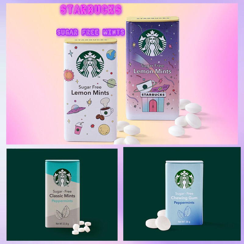 ️Starbucks Sugar Free Candy Peppermint Chewing gum Starbucks | Shopee ...