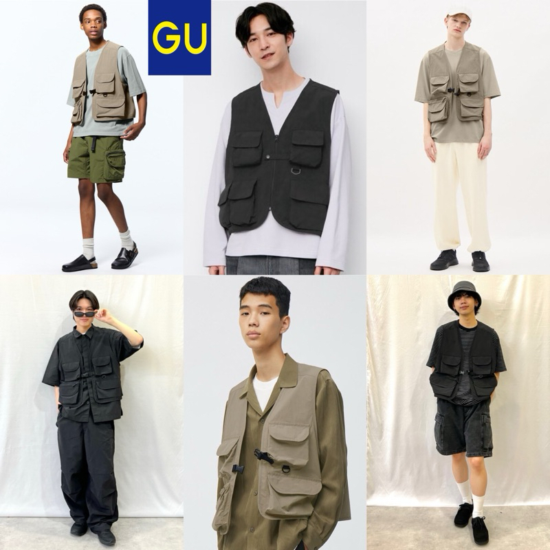 Gu Japan New Hand 1 Waistcoat Denim With Nylon | Shopee Philippines