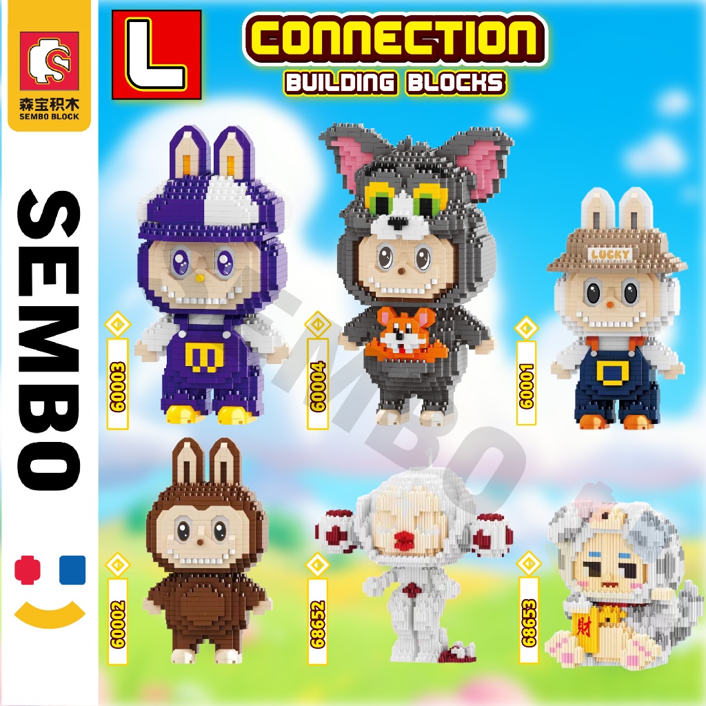 Linkgo kimmon Skullpanda Labubu Nanoblock There Are Many Types Of ...