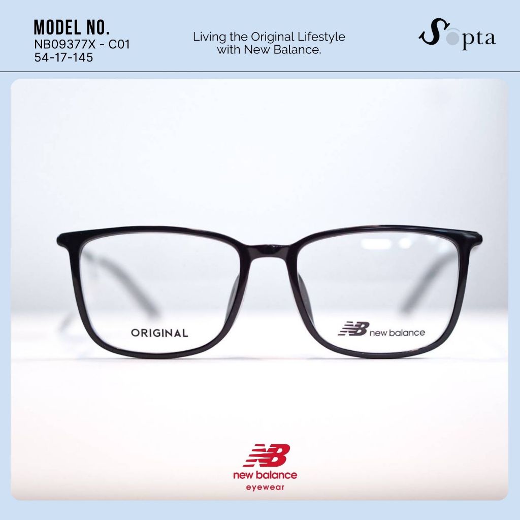 Glasses New Balance Original Frame Model NB09377X Color C01 Black ...