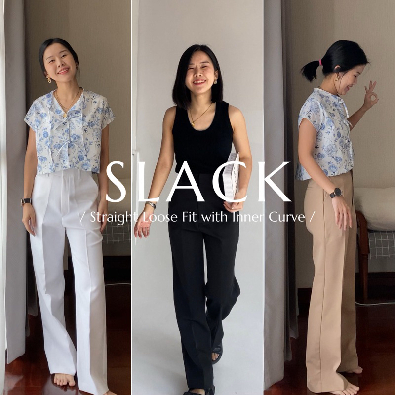HYDE-SLACK PANTS-Straight Cut With Slim Legs. (Whole Glue Work ...
