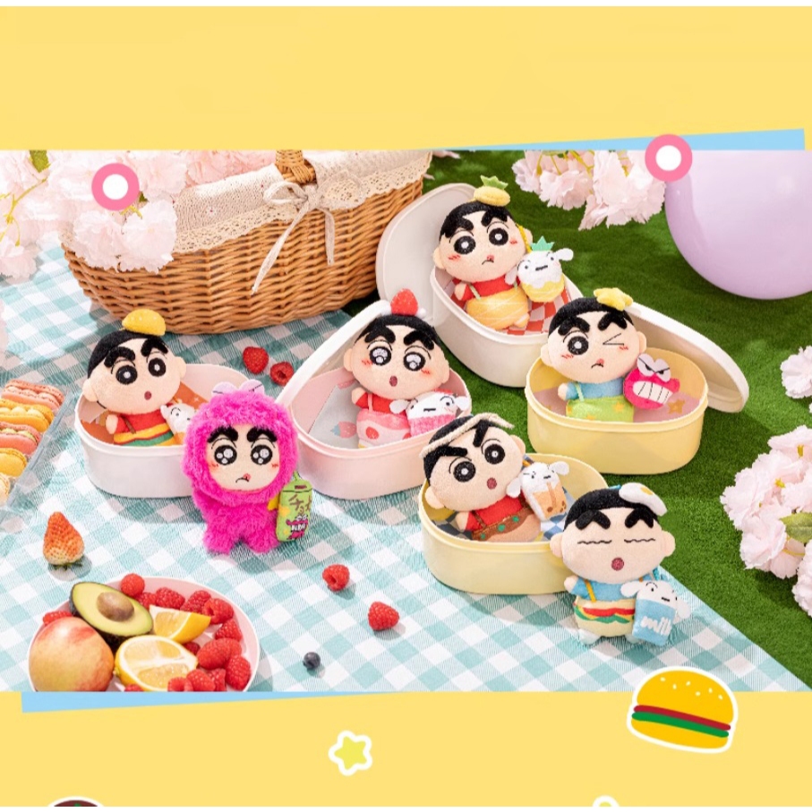 Keychain YUMMY BOX Crayon Shinchan Afternoon Tea Time Genuine Product ...