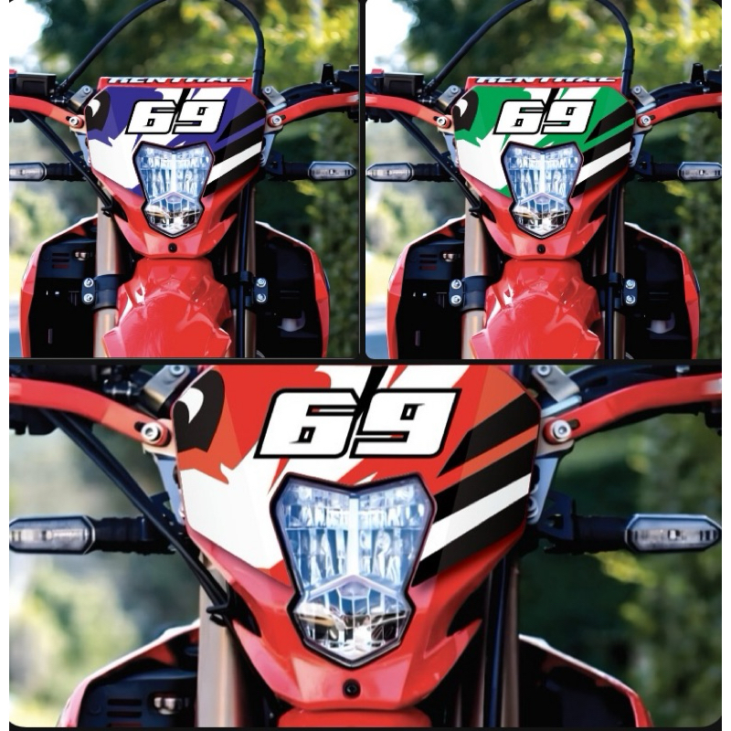 Honda CRF-300L Sticker Mask You Can Choose Your Own Number. CRF-300L ...