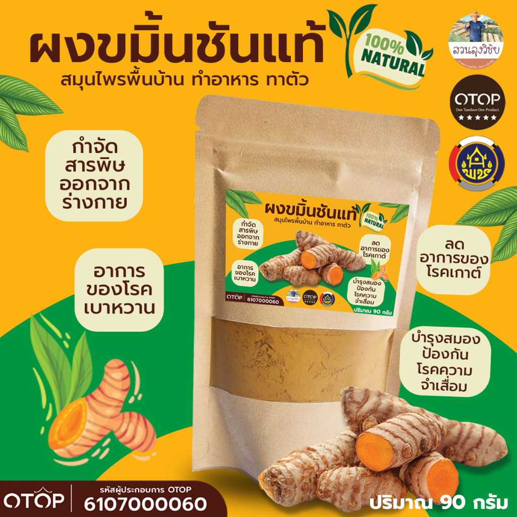 Turmeric powder 1 tumeric Finely Ground 1 No Mix (Sachet) | Shopee ...