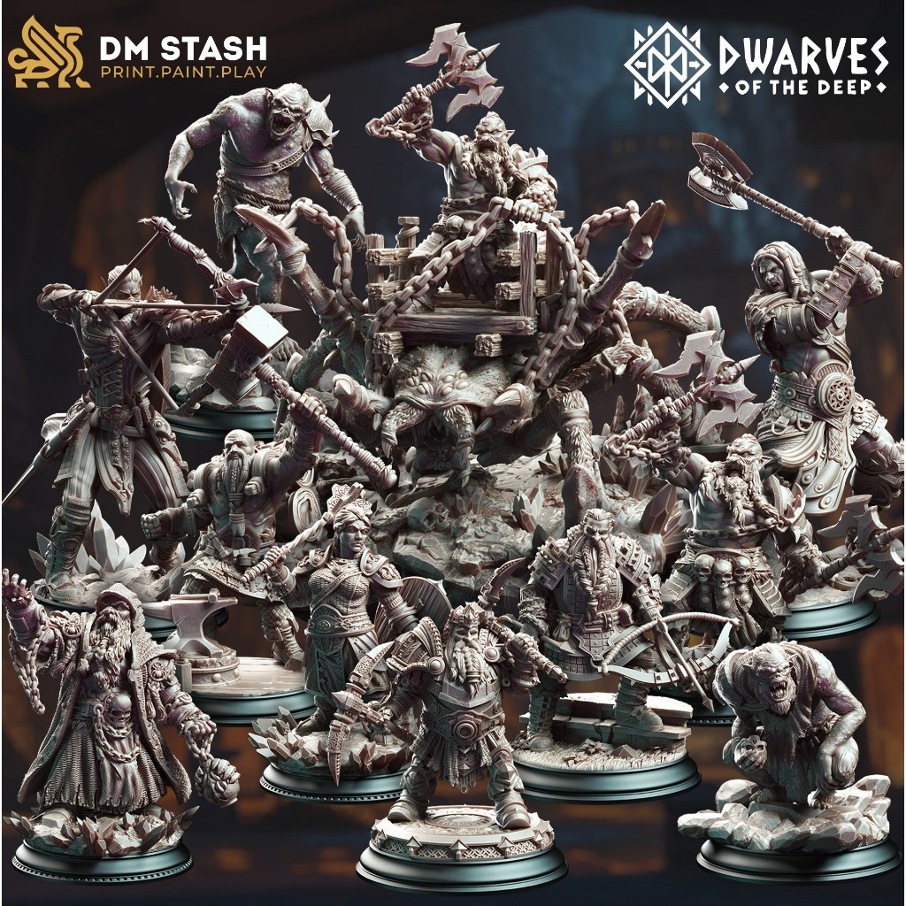 [5 FREE 1] DnD Dwarfs of the Deep-RPG Miniatures 32mm | Shopee Philippines