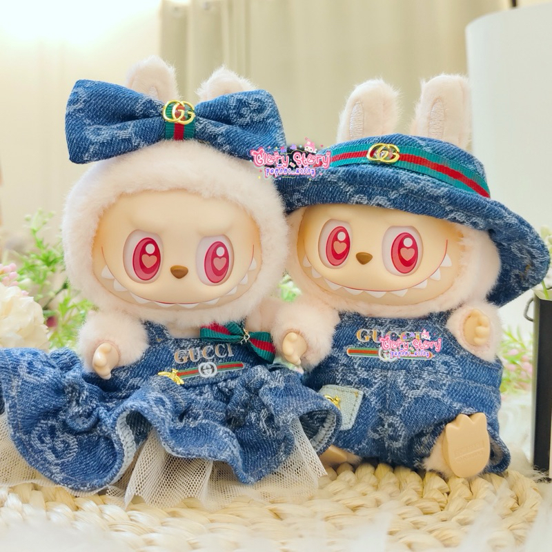 SET Couple Denim Color Labubu V1 V2 | Shopee Philippines