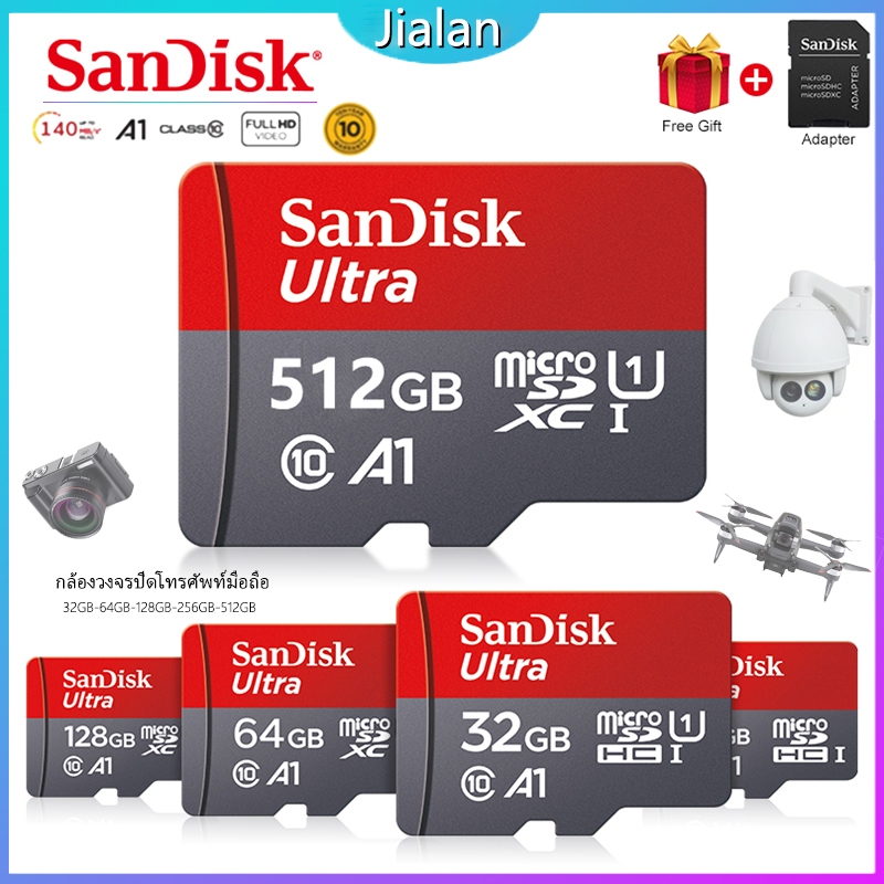 Sandisk UltraA1 SDCARDS High Speed MicroSD Video Memory Card 120MB/s 16/32/64/128/256/512GB ...
