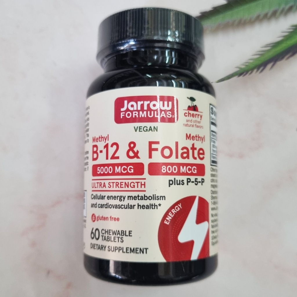 [Jarrow Formulas]5000 mcg of Methyl B-12 & 800 of Folate 60 Chewable ...