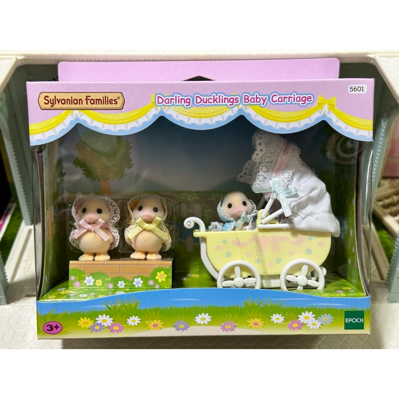 Sylvanian Families Darling Ducklings Baby Carriage Cute Duck Stroller ...