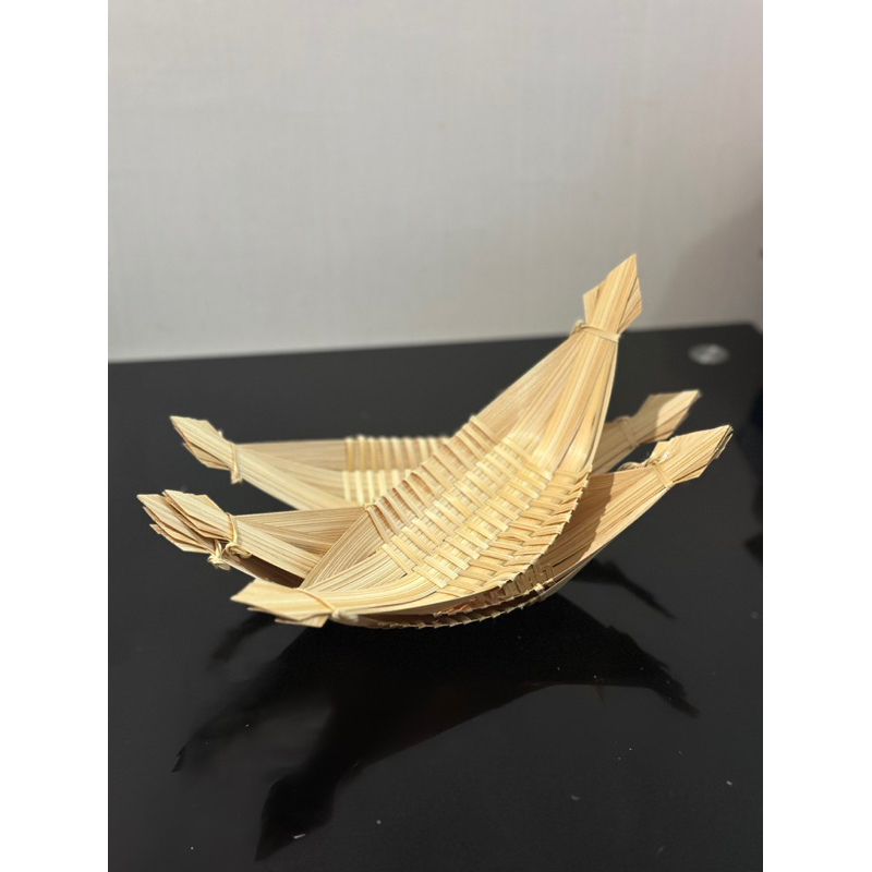 Brake Organizer Mini Bamboo Weaving Boat Small For The Brakes Woven ...