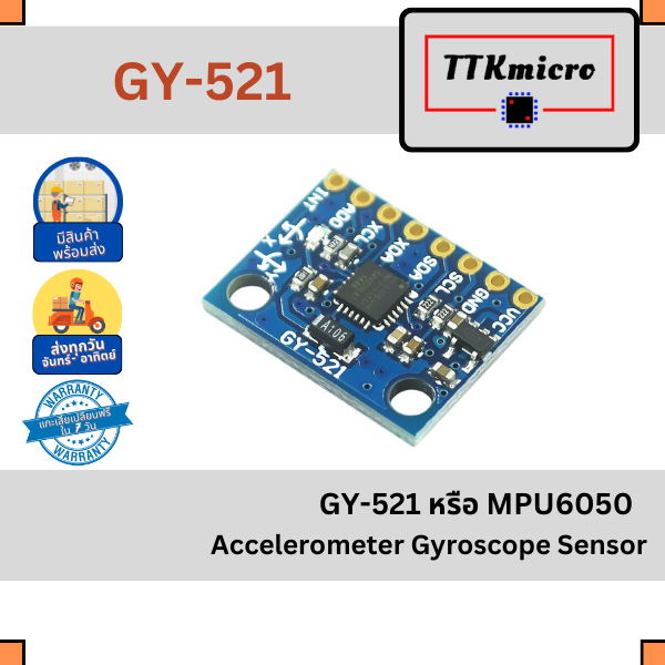 MPU6050 GY-521 Accelerator Gyroscope Sensor Motion Detect Tilt Linear ...