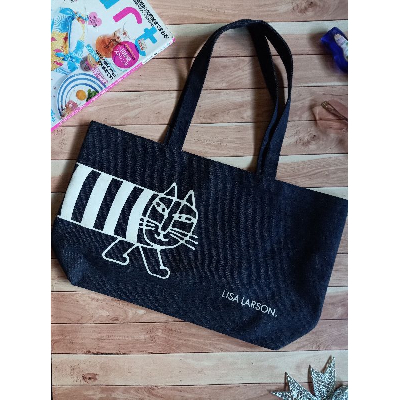 Tote Bag Denim LISA Larson Japan | Shopee Philippines