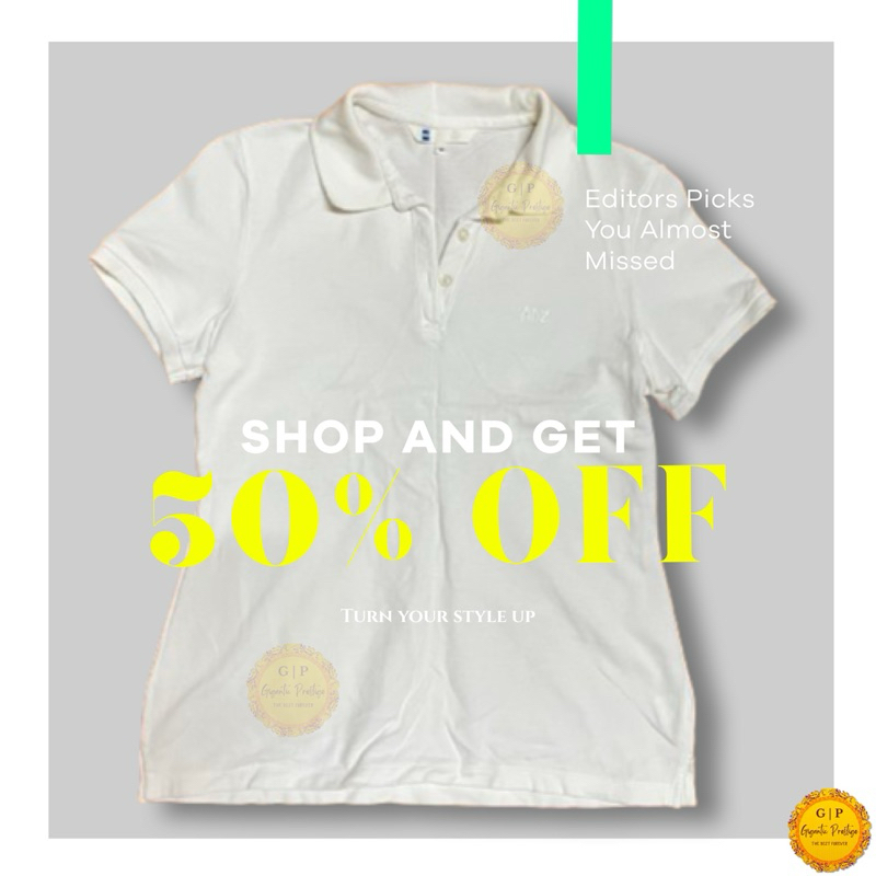 AIIZ Brand White Polo Shirt | Shopee Philippines