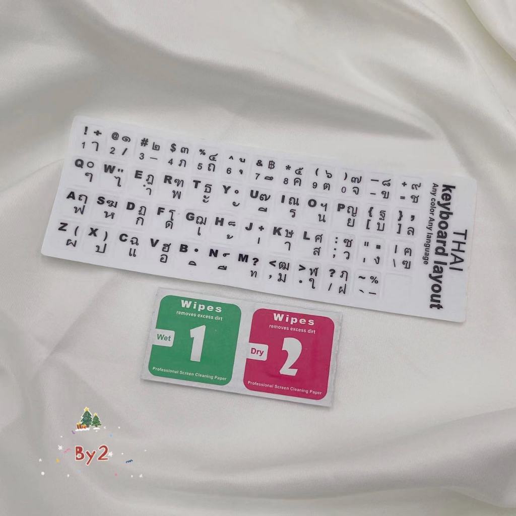 Sticker Keyboard Thai/English 3m Type Thai-English Stickers For ...