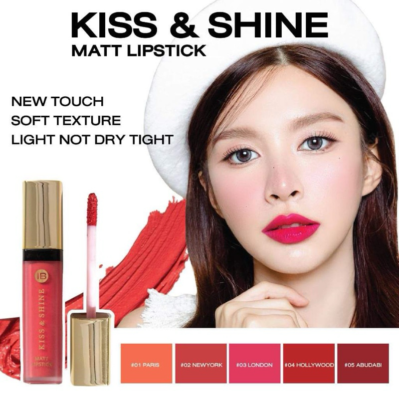 (5 Colors Set) IB Kiss & Shine Matt Lipstck | Shopee Philippines