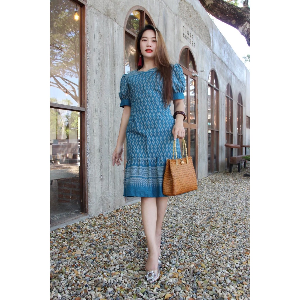 Thai Dress (Available 40 "-52") Cloth Pattern Beg Work Wear To Out The ...