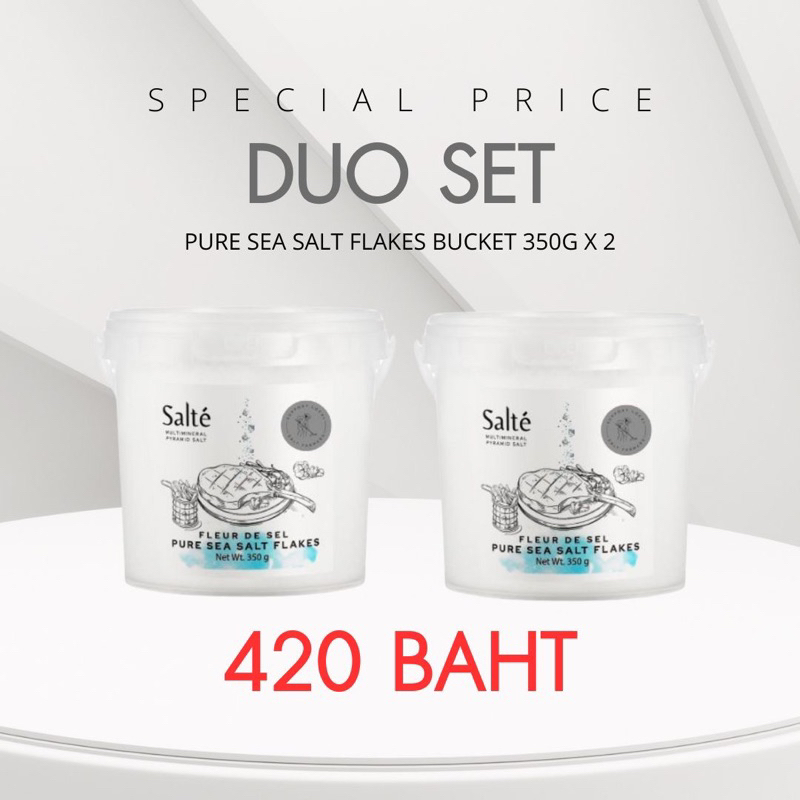 Sea Salt Flower Flakes Saltte Brand Twin Pack Pattern | Shopee Philippines