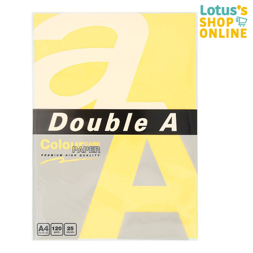DOUBLE A CARD PAPER Size A4 120 Gsm. 25 Sheets (ASSORTED Colors) A4 ...