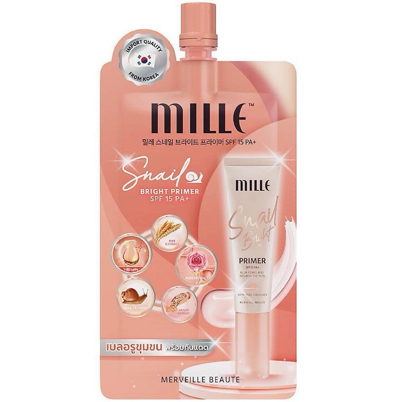[1 Sachet] Mille Snail Bright Primer SPF15 PA + 6 G. | Shopee Philippines