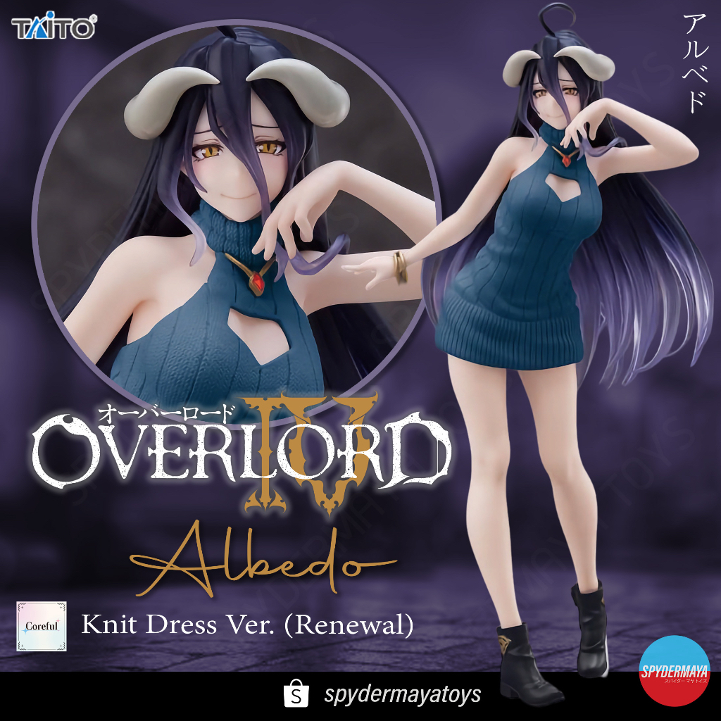 Taito Overlord Albedo Coreful Knit One Piece Ver Renewal | Shopee ...