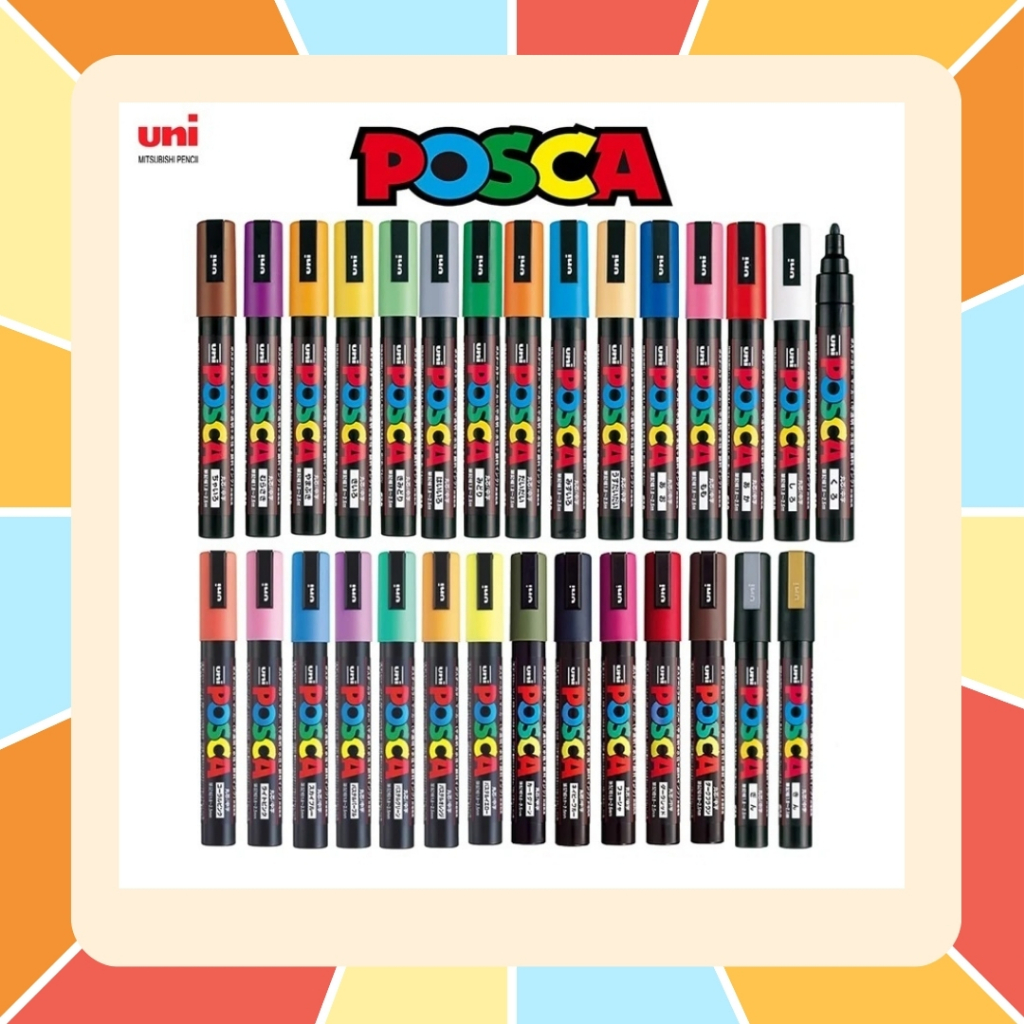 UNI Posca Pen 3M And 5M Pastel Color Bright Multipurpose Paint Shoe ...