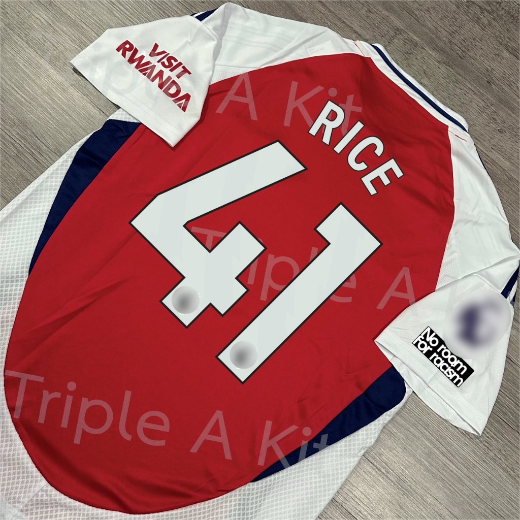 Arsenal Home Jersey (Fans) Season 24/25 Full Action Name Number Arm ...