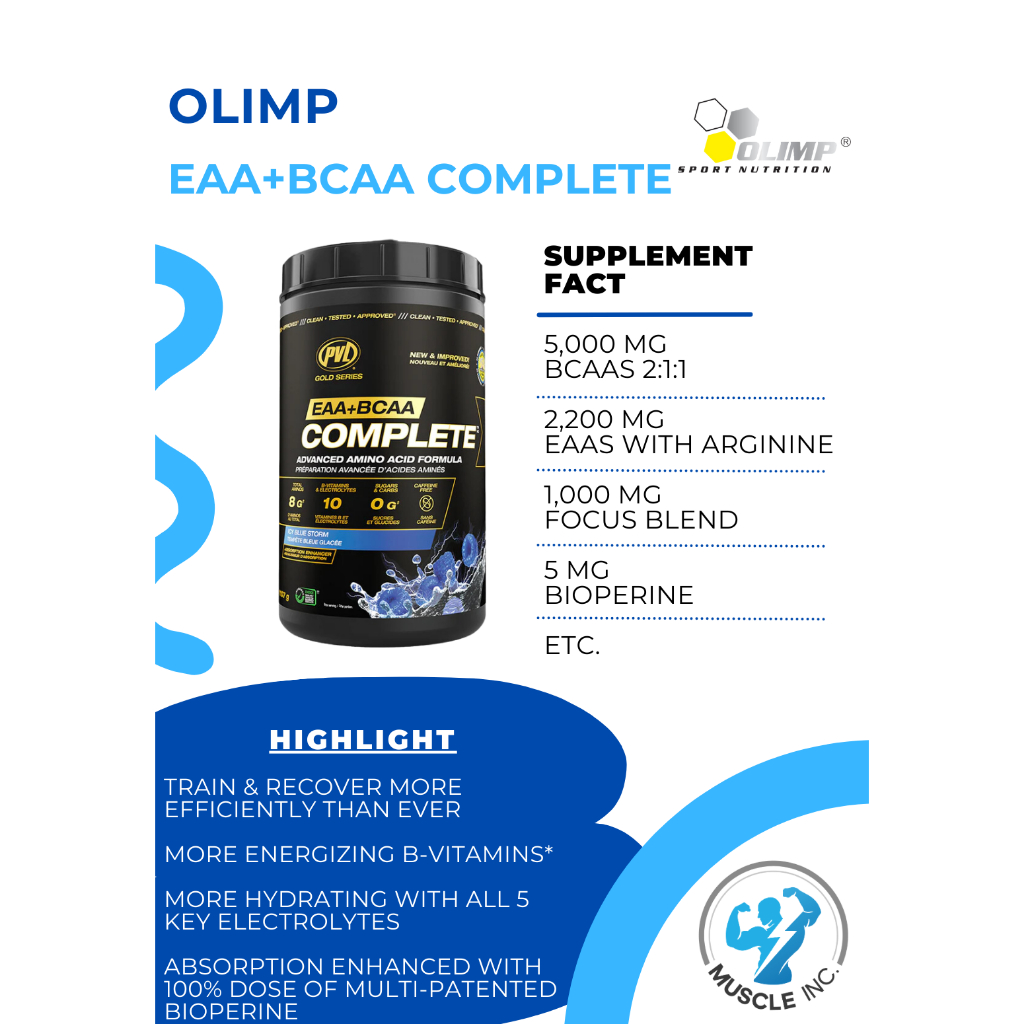 PVL- EAA+BCAA Complete 30srv Icy Blue Storm Flavour!! | Shopee Philippines