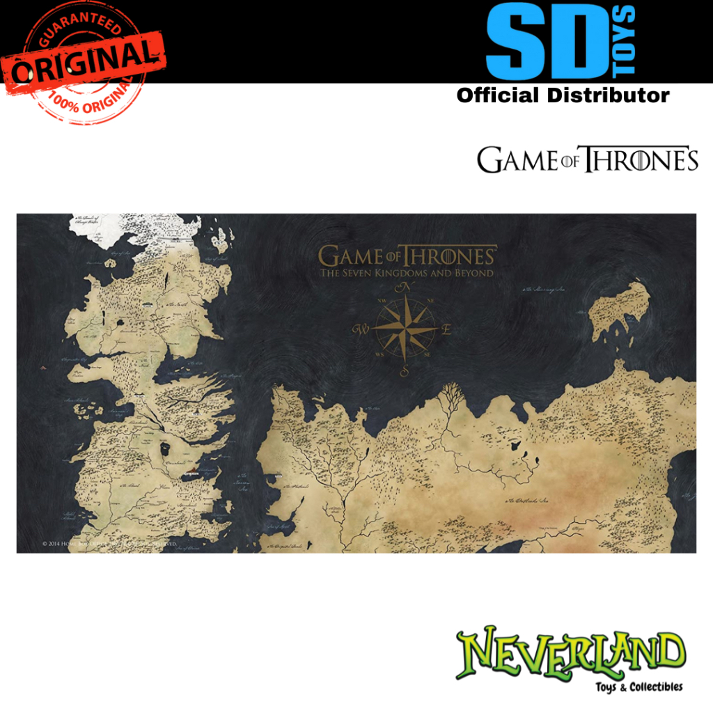 SD Toys Game of Thrones: Westeros Map Glass Poster | Shopee Philippines