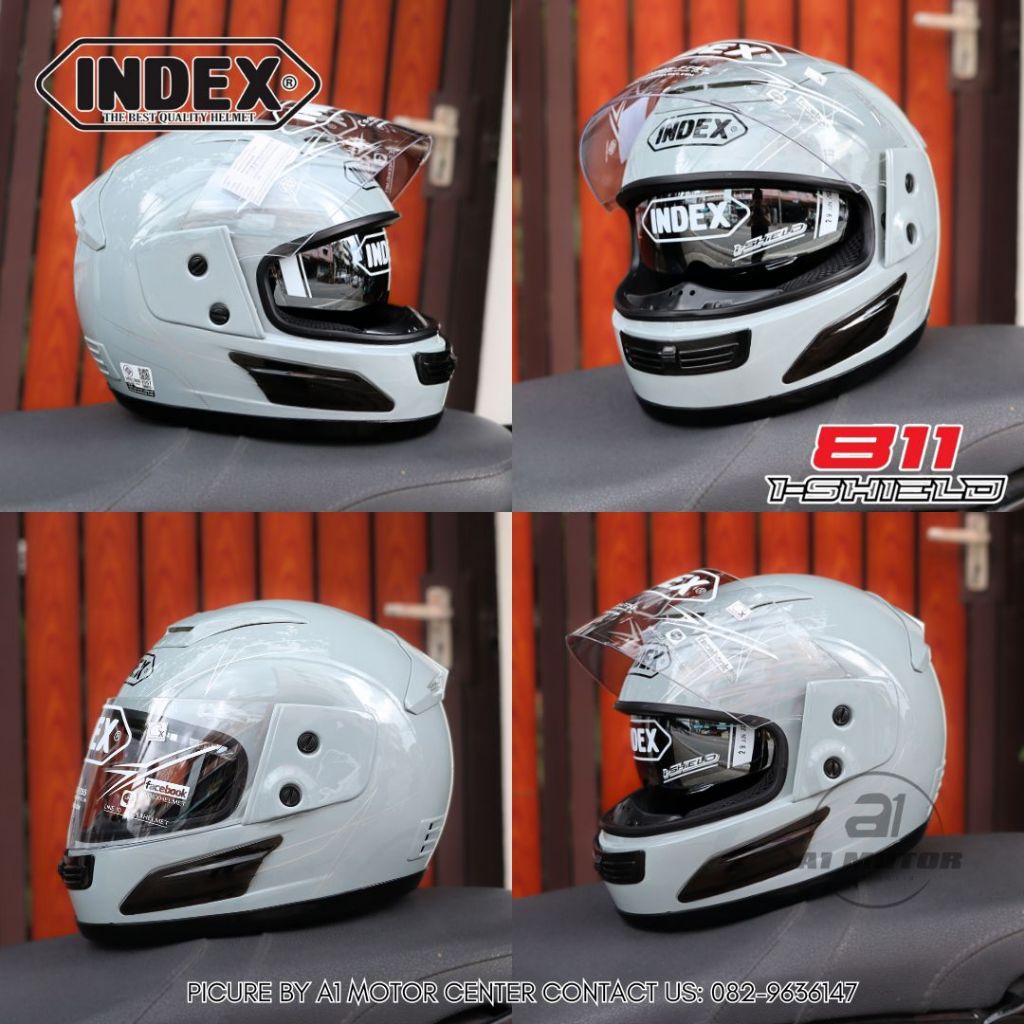 INDEX Full-Face Helmet Model 811 i-shield 2-Layer Mask Free Size Head ...