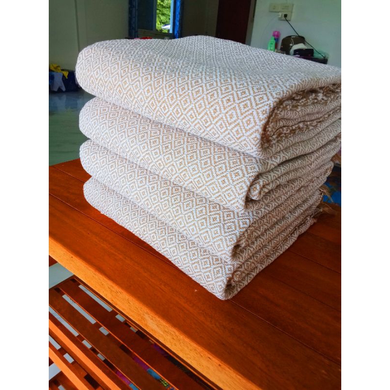 A Grade handwoven blanket in Cream Color (Cream in thailand) | Shopee ...