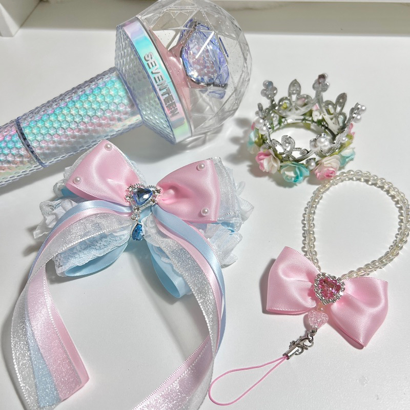 SEVENTEEN Light Stick Decoration Set Caratbong Bow + | Shopee Philippines