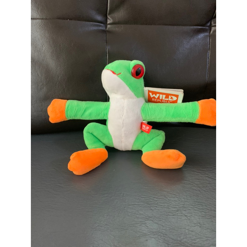 Wild Republic Huggers Red Eyed Tree Frog Plush Slap Bracelet Wristband ...