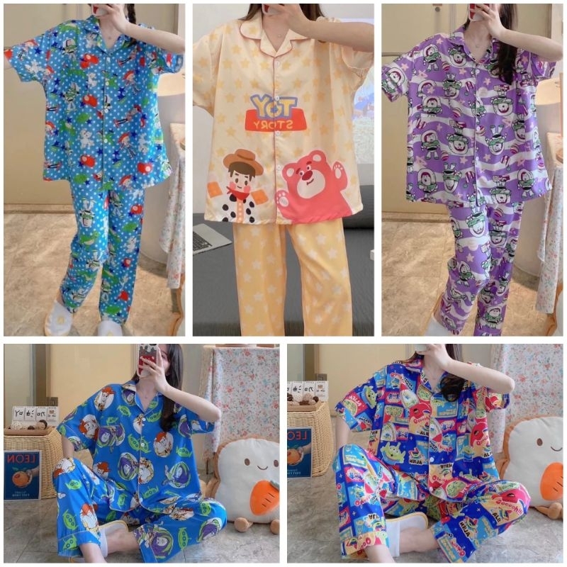 Italian Silk Pajamas Chest 54 Patterns Toy Story (Toy Story) | Shopee ...