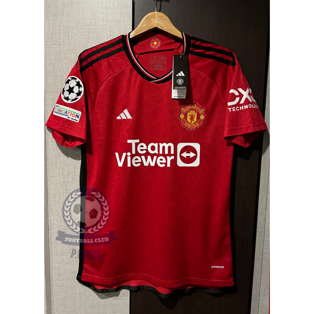 Big Size 3XL-5XL Football Jersey [3A Fans Issue] Man U HOME 2023/2024 ...